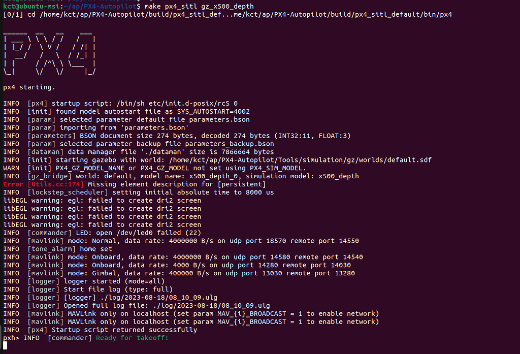 Unable to Obtain Point Cloud Readings from gz_x500_depth - PX4 Autopilot - Discussion Forum for ...