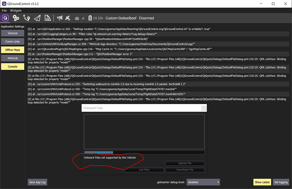 Minimal Custom vehicle - Get onboard FTP widget working with QGroundControl? - MAVLink ...