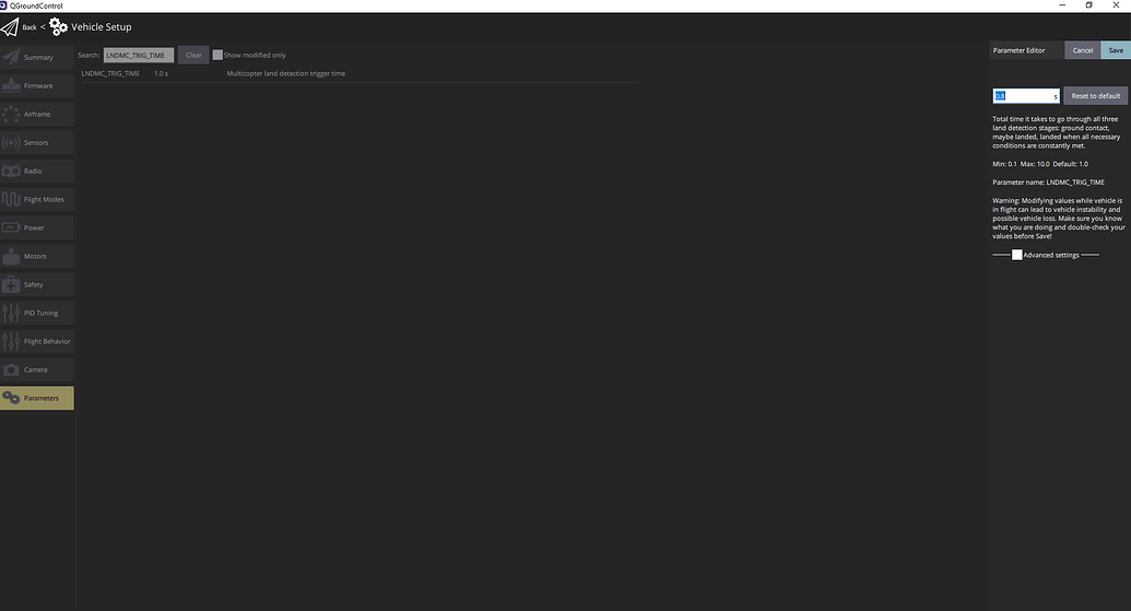 Why does drone suddenly switch AUTO.LAND mode from offboard mode when descending? (Failsafe ...