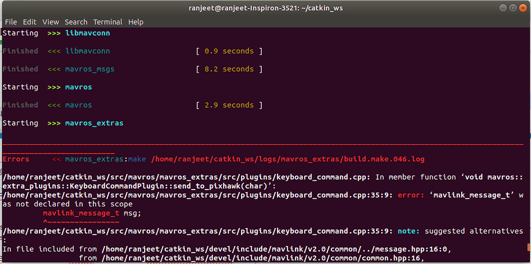 Error While Data Type Conversion From Unsigned Char To Const Mavlink