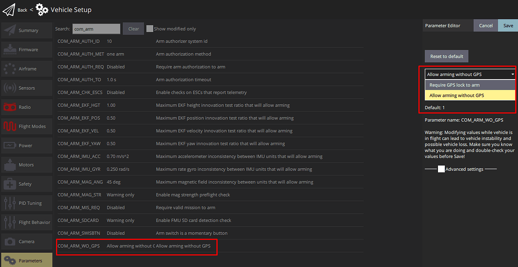MAV_CMD_COMPONENT_ARM_DISARM and Arming denied - PX4 Autopilot - Discussion Forum for PX4 ...