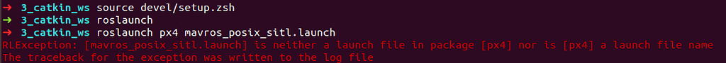 [mavros_posix_sitl.launch] is neither a launch file in package [px4] nor is [px4] a launch file ...
