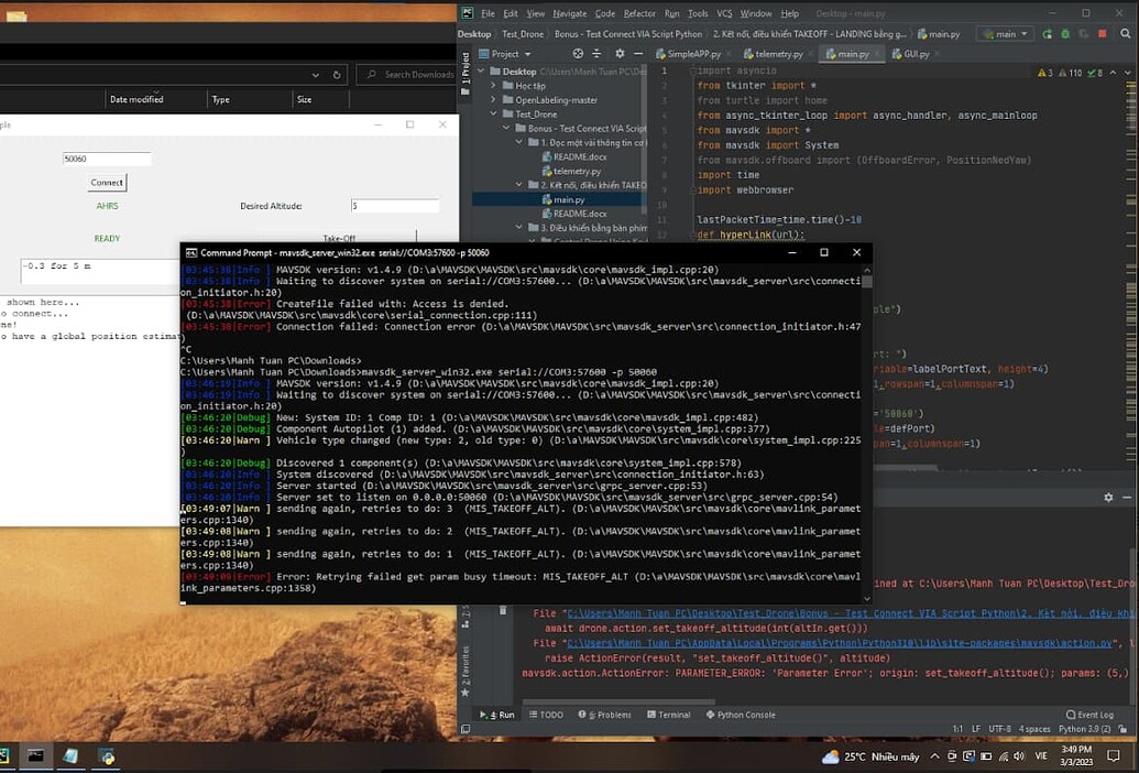 Control Drone - MAVSDK - Discussion Forum for PX4, Pixhawk ...