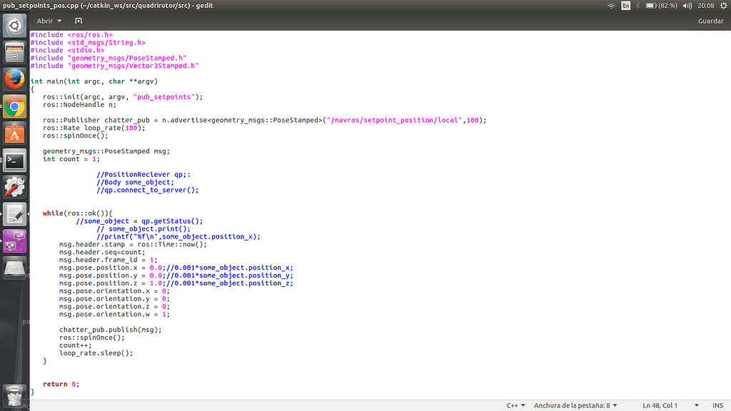 Control the quadrotor using the setpoint_position topic - PX4 Autopilot - Discussion Forum for ...