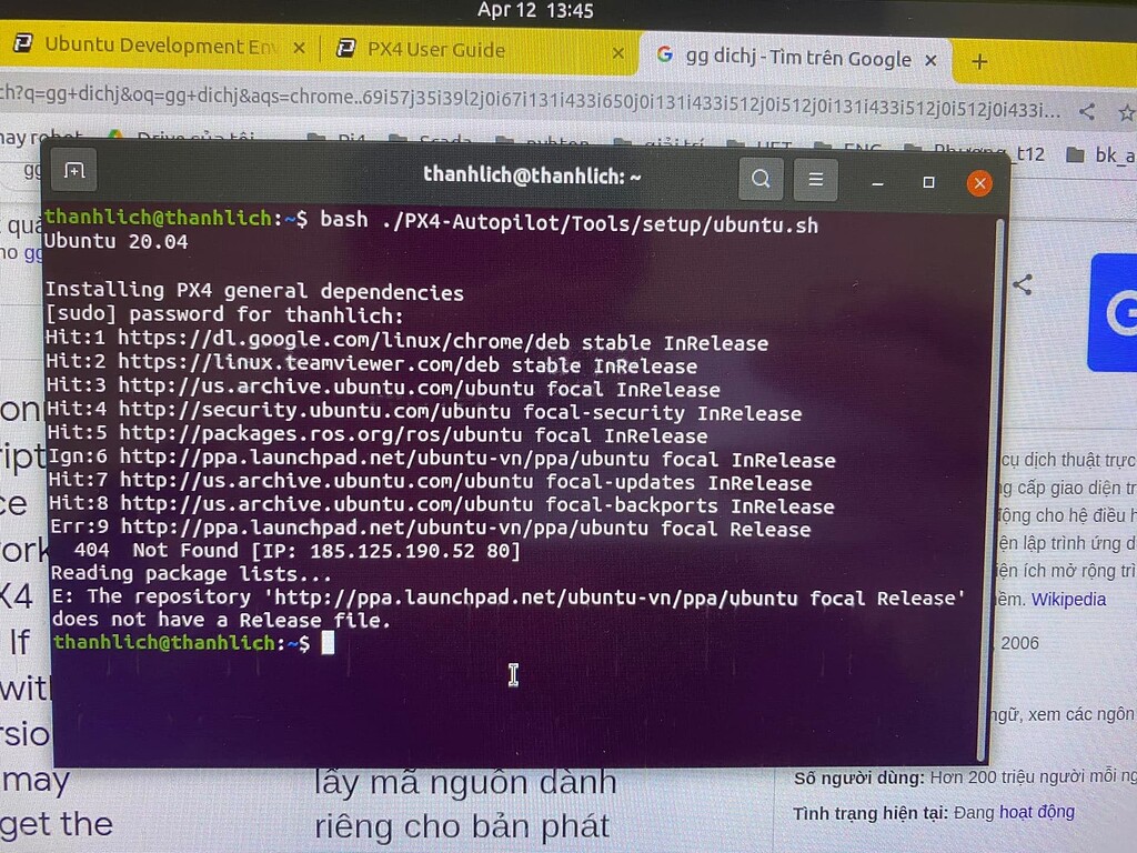Cannot bash ubuntu.sh - PX4 Autopilot - Discussion Forum for PX4, Pixhawk, QGroundControl ...