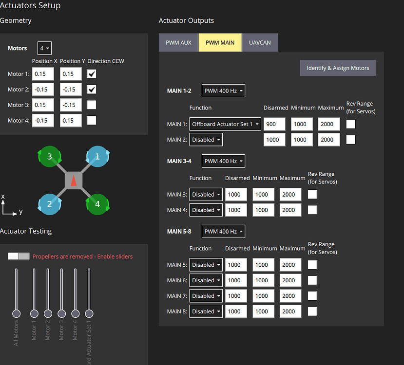 External motor control when using offboard mode - PX4 Autopilot - Discussion Forum for PX4 ...