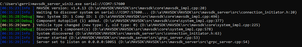 Connect drone to MAVSDK-Python - MAVSDK - Discussion Forum for PX4, Pixhawk, QGroundControl ...
