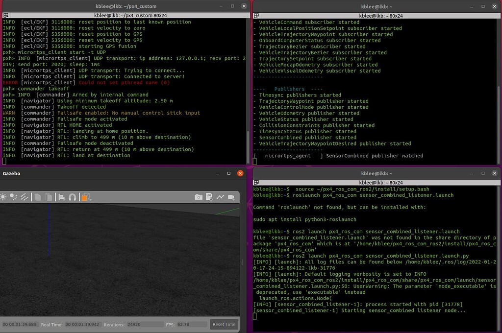 Issues Running ROS2-PX4 rtps - ROS 1 / ROS 2 - Discussion Forum for PX4, Pixhawk, QGroundControl ...