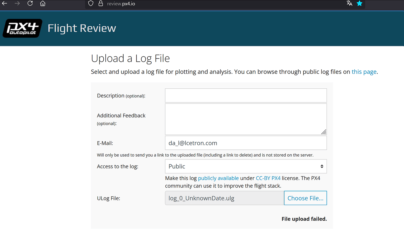 Upload Flight Log failed with 1.15.4(QGC 5.0.7) - Using QGroundControl - Discussion Forum for ...