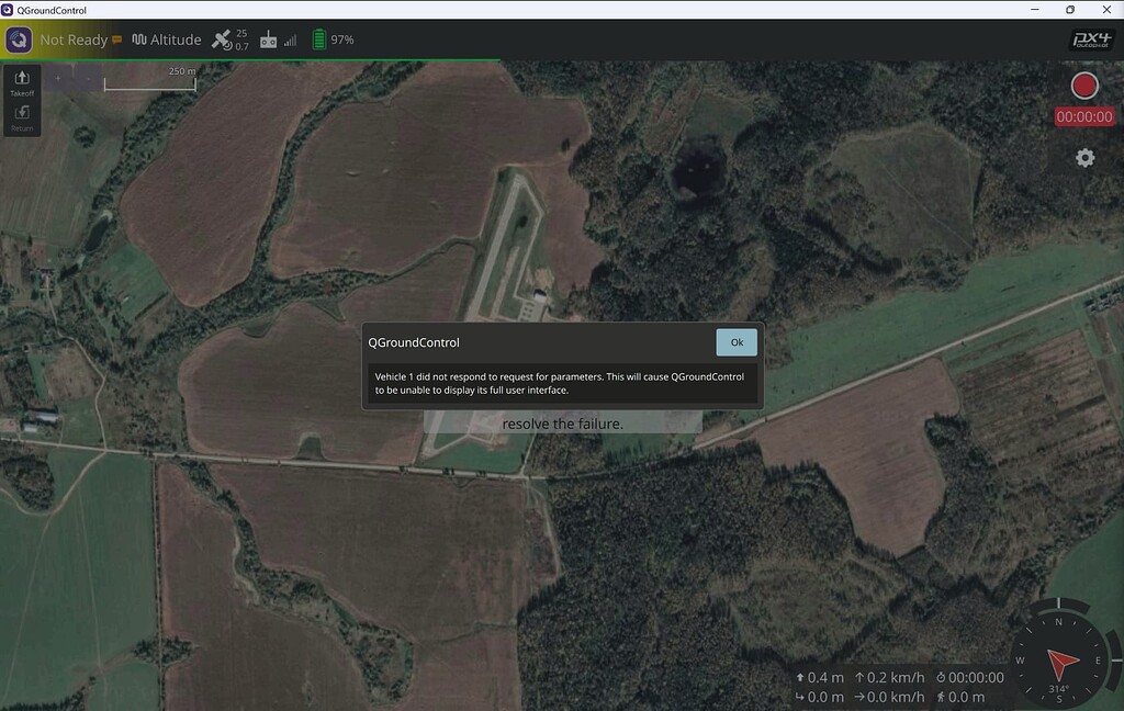 QGroundControl stuck on "Loading Parameters" when connecting via ...