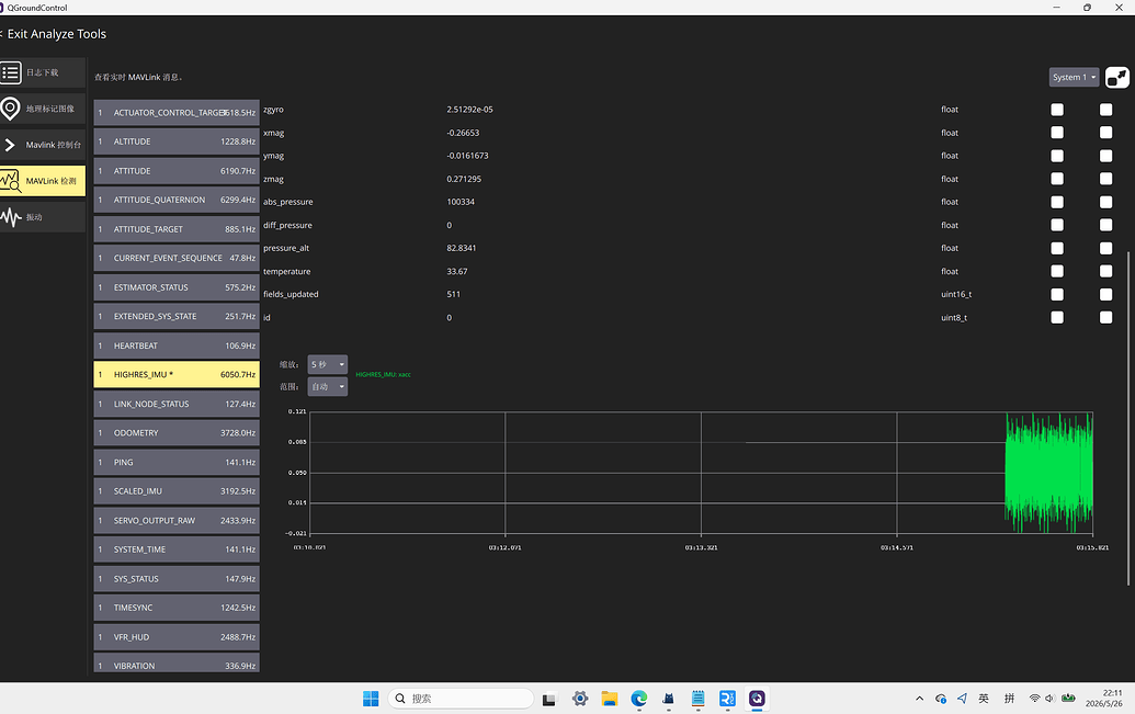 QGC shows extremely high MAVLink message rates (e.g., HEARTBEAT 46,000 ...