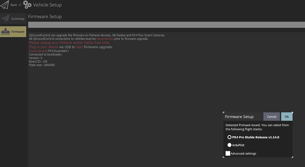 Firmware Problems Qgroundcontrol Discussion Forum For Px4 Pixhawk