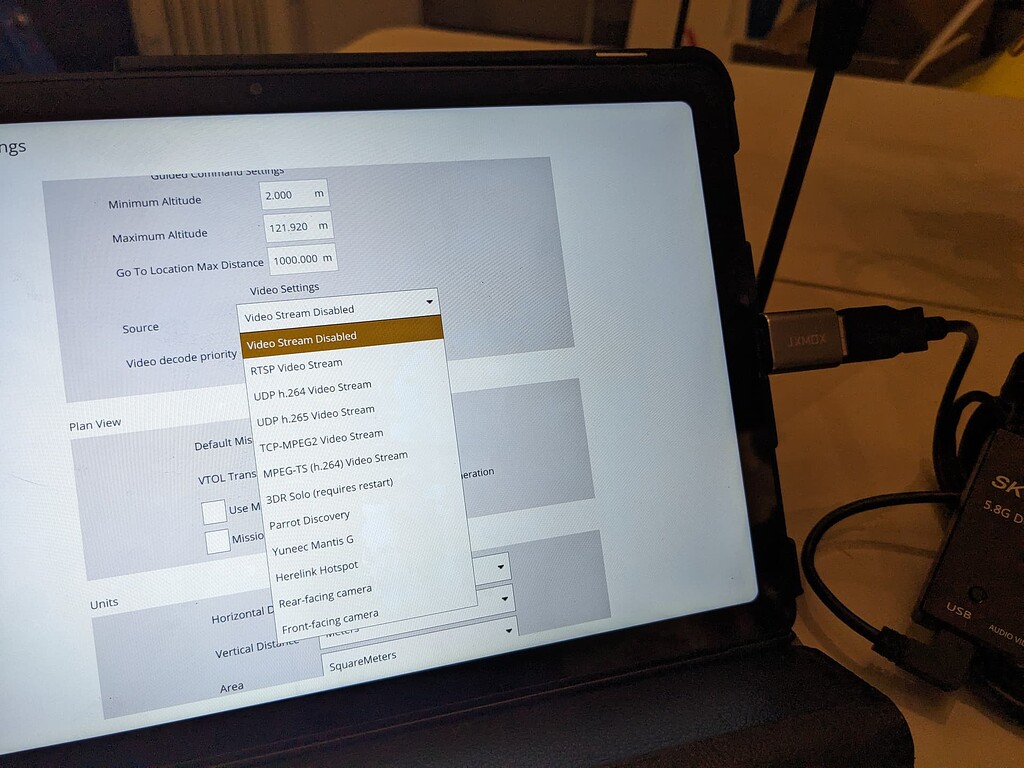 Qgroundcontrol on Android does not recognize VRX camera ...