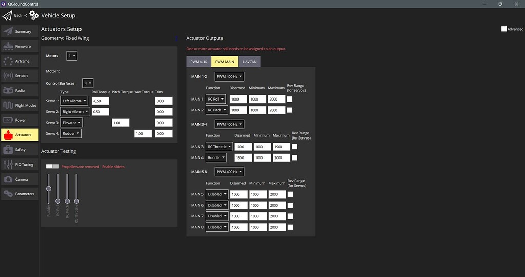 PX4 Fixed-Wing: Motor Not Spinning During Mission/Takeoff Despite ...