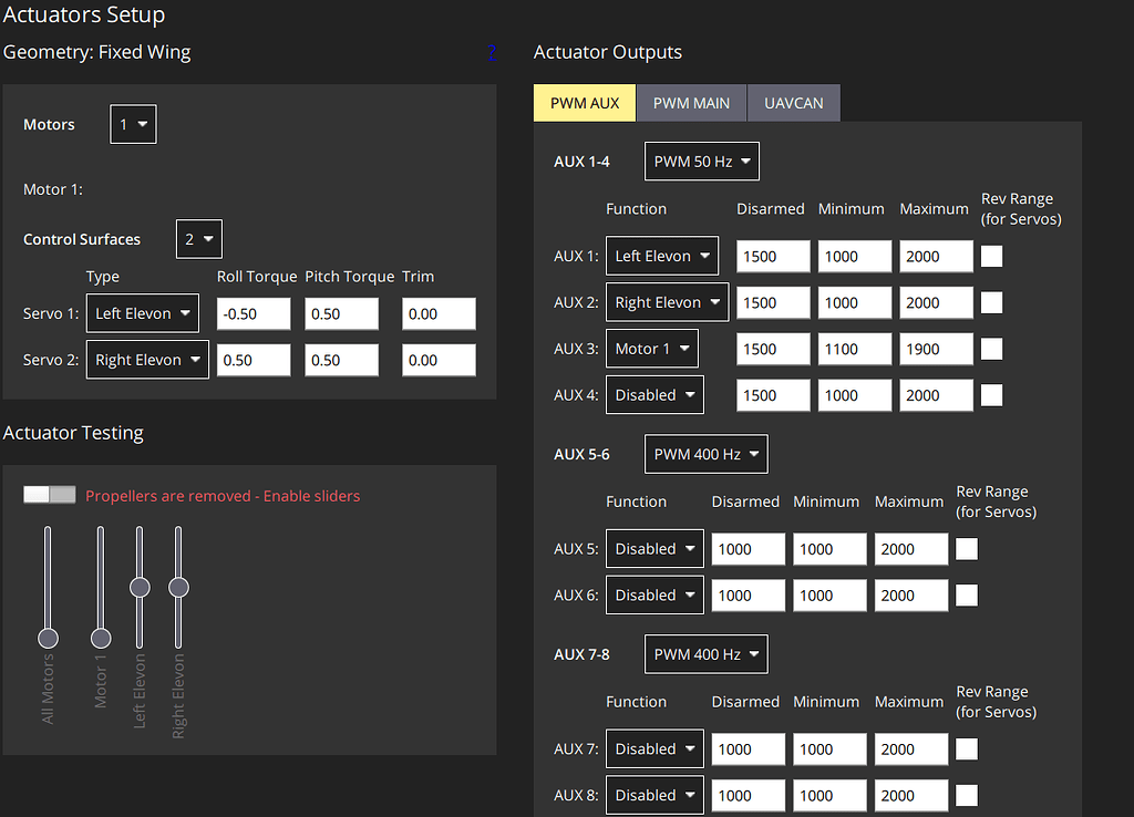 Flying Wing Control Surface Issues - PX4 Autopilot - Discussion Forum ...