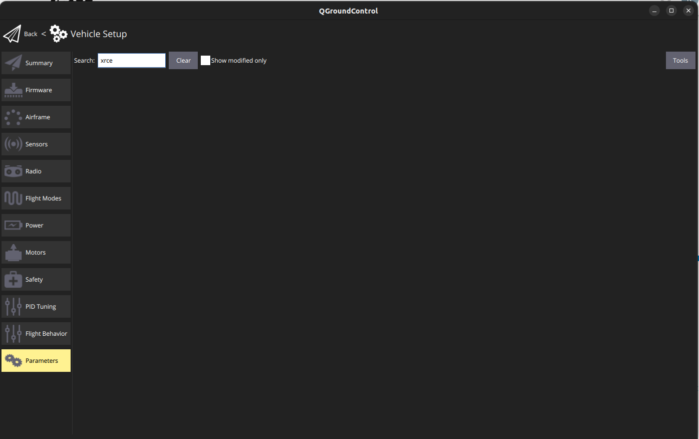 Uxrce Parameters Missing In Px4 Qgroundcontrol Configuration Px4 Autopilot Discussion Forum